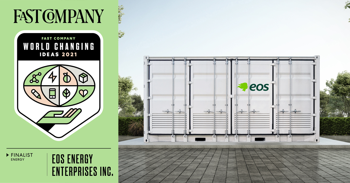 Eos Recognized by FastCompany for its World Changing Zinc-Bromine ...